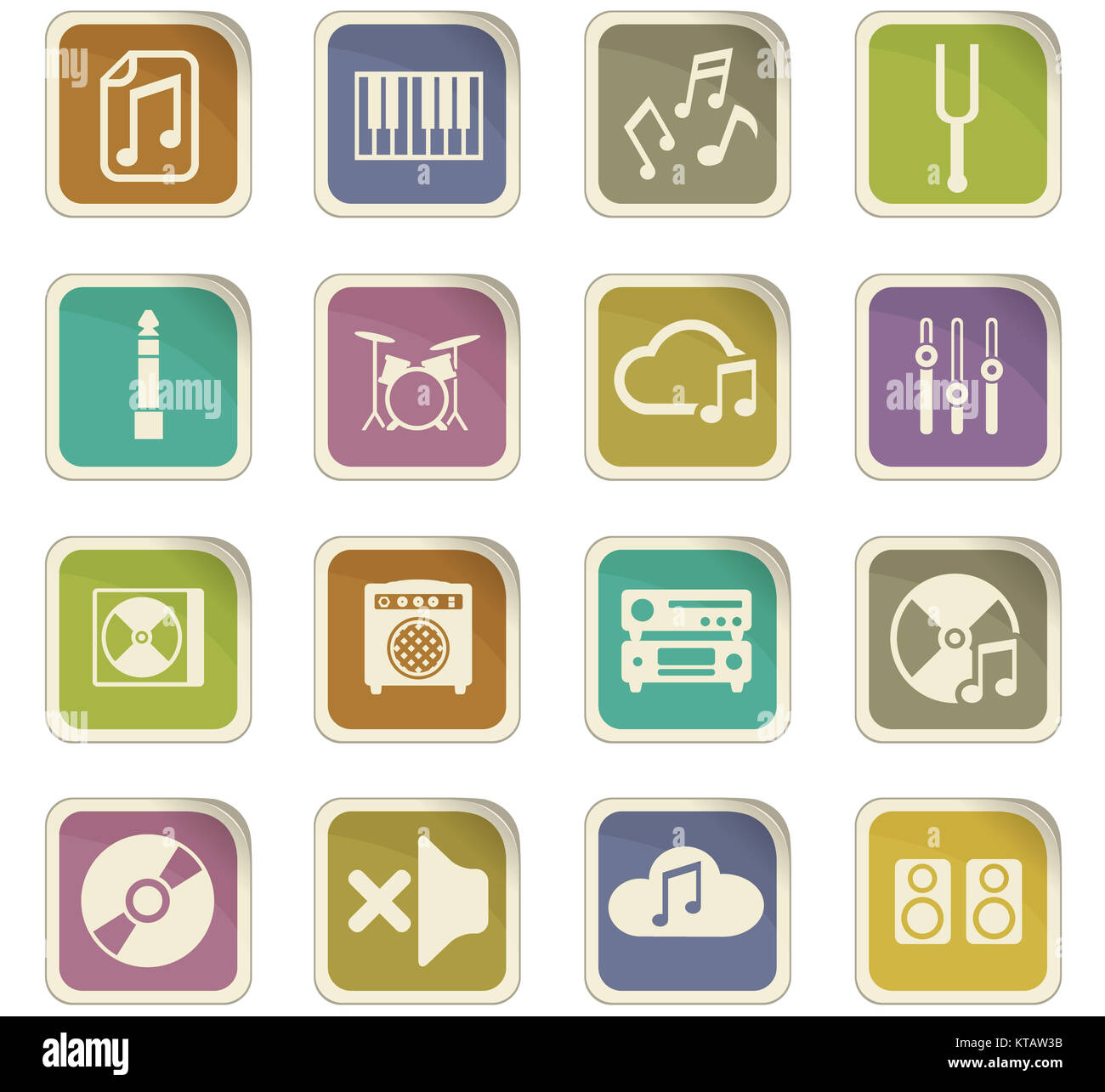 music icon set Stock Photo - Alamy