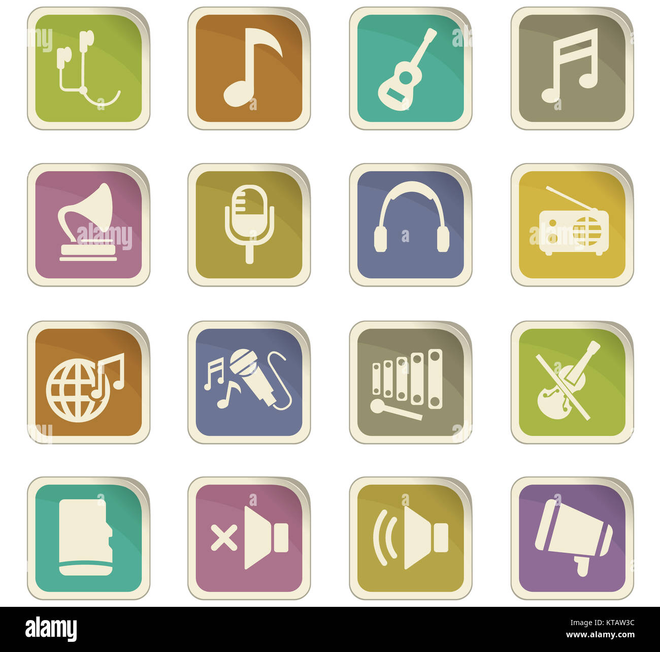 music icon set Stock Photo - Alamy