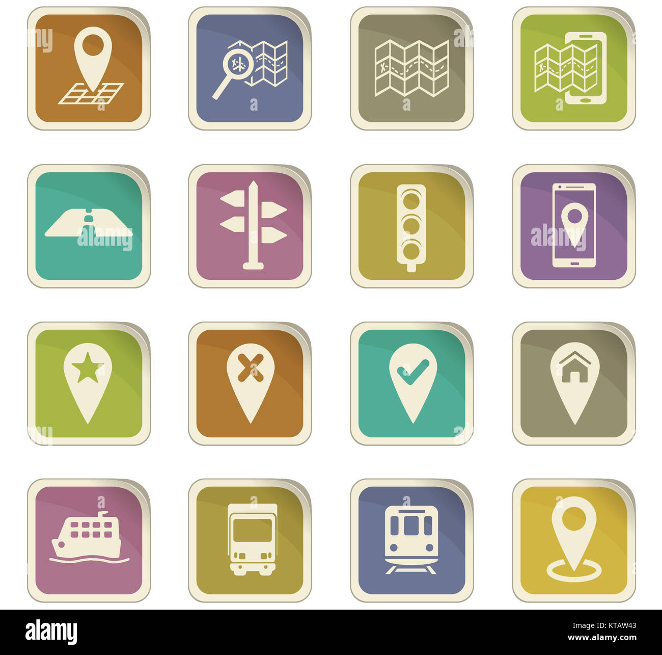 navigation icon set Stock Photo - Alamy
