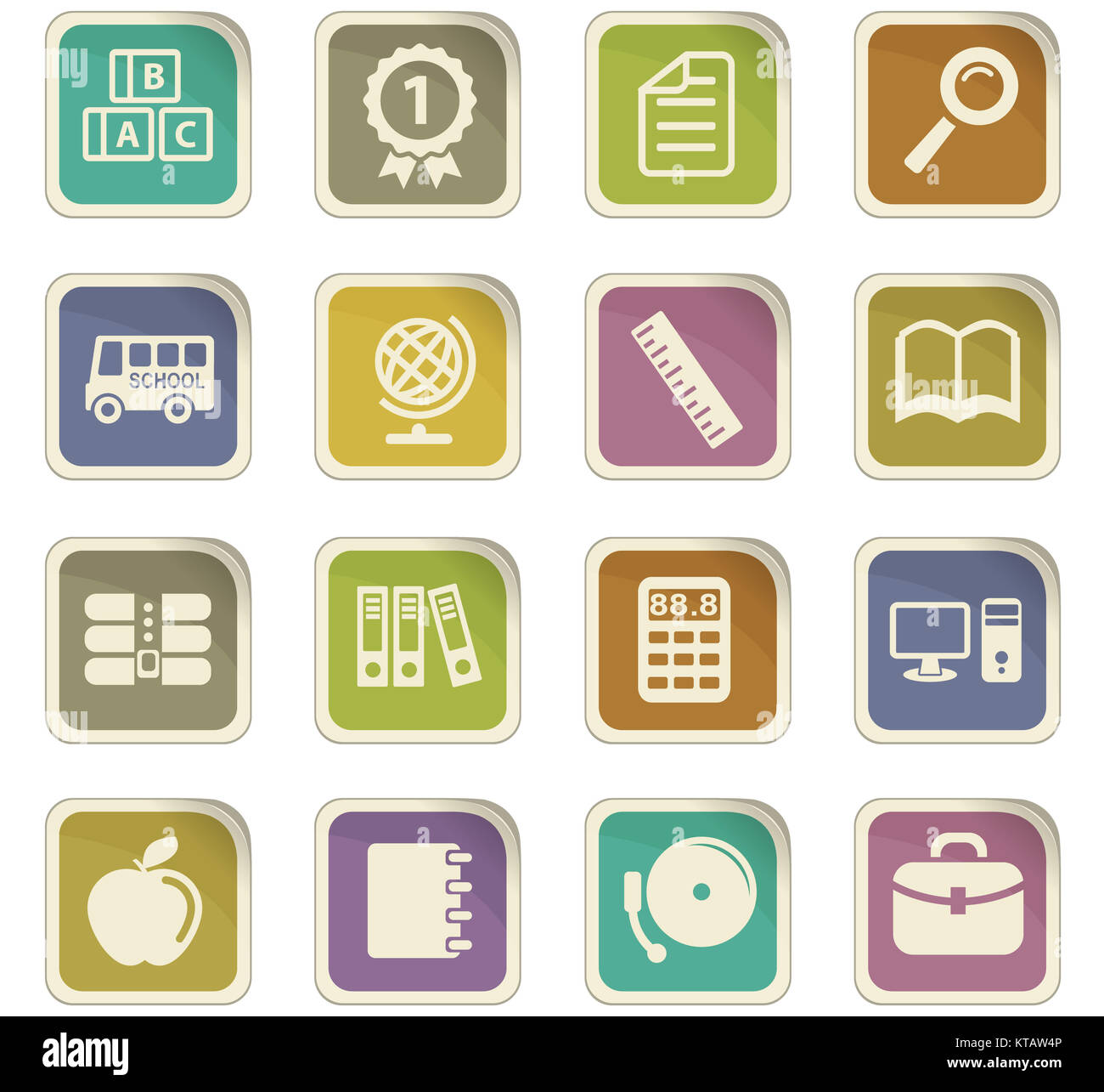 school icon set Stock Photo - Alamy