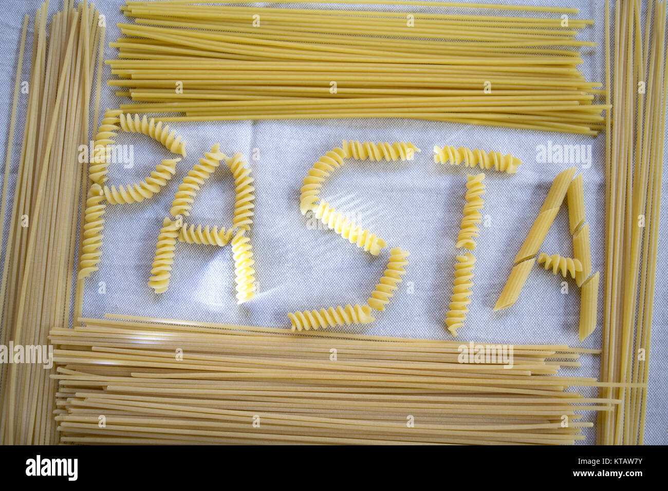 plays with the pasta of writtens Stock Photo - Alamy