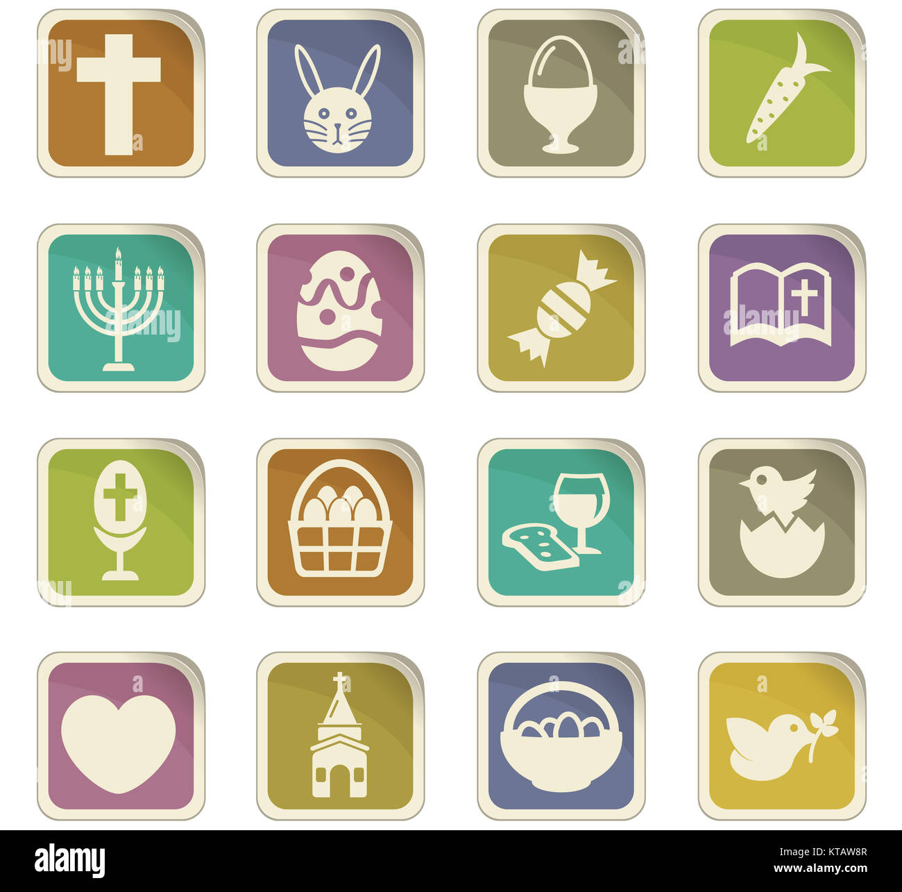 easter icon set Stock Photo - Alamy