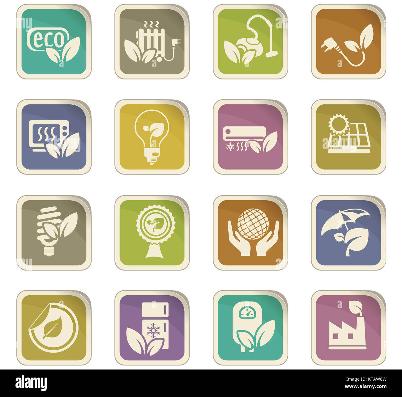 eco icon set Stock Photo - Alamy