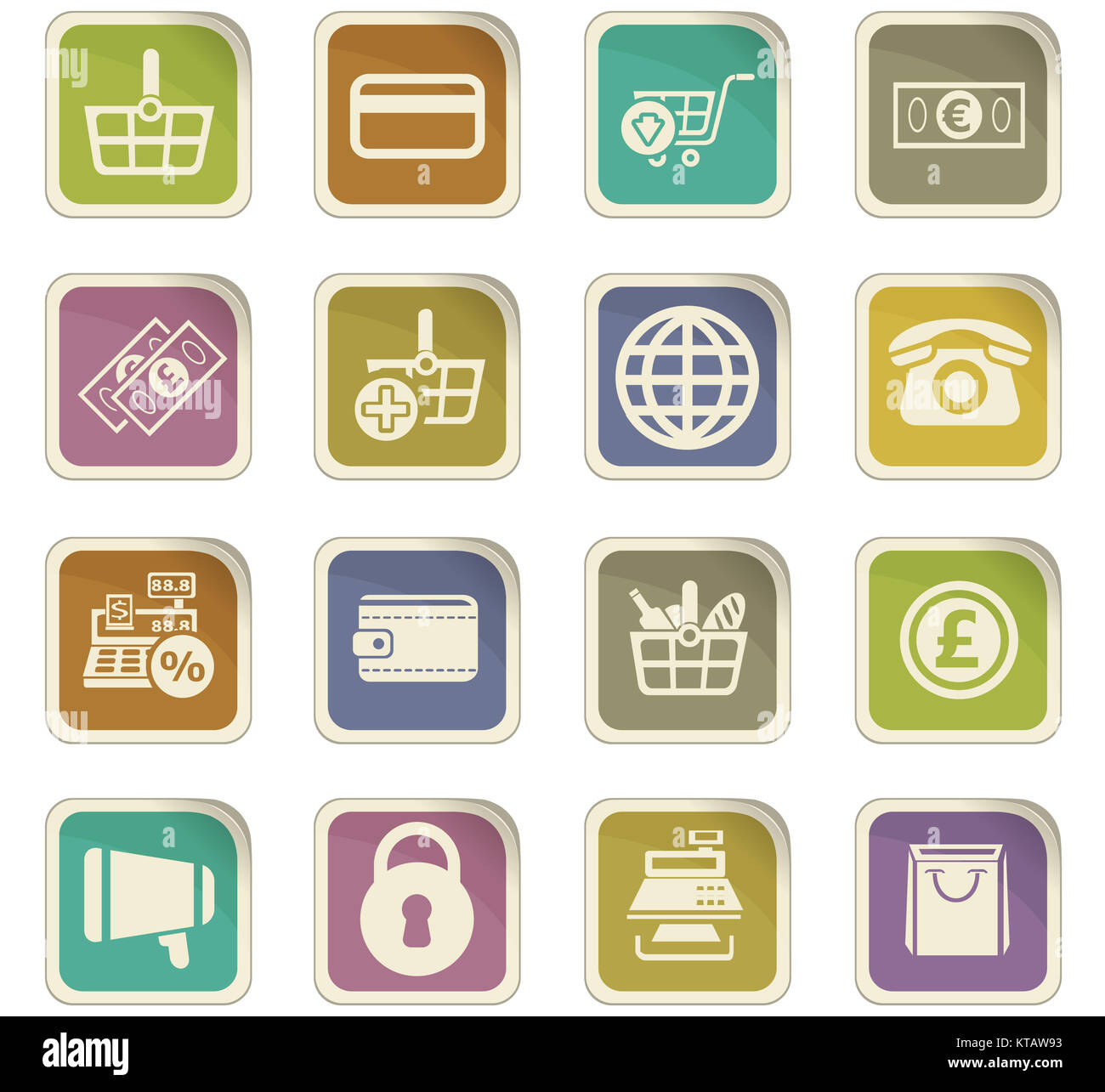 e-commerce icon set Stock Photo - Alamy