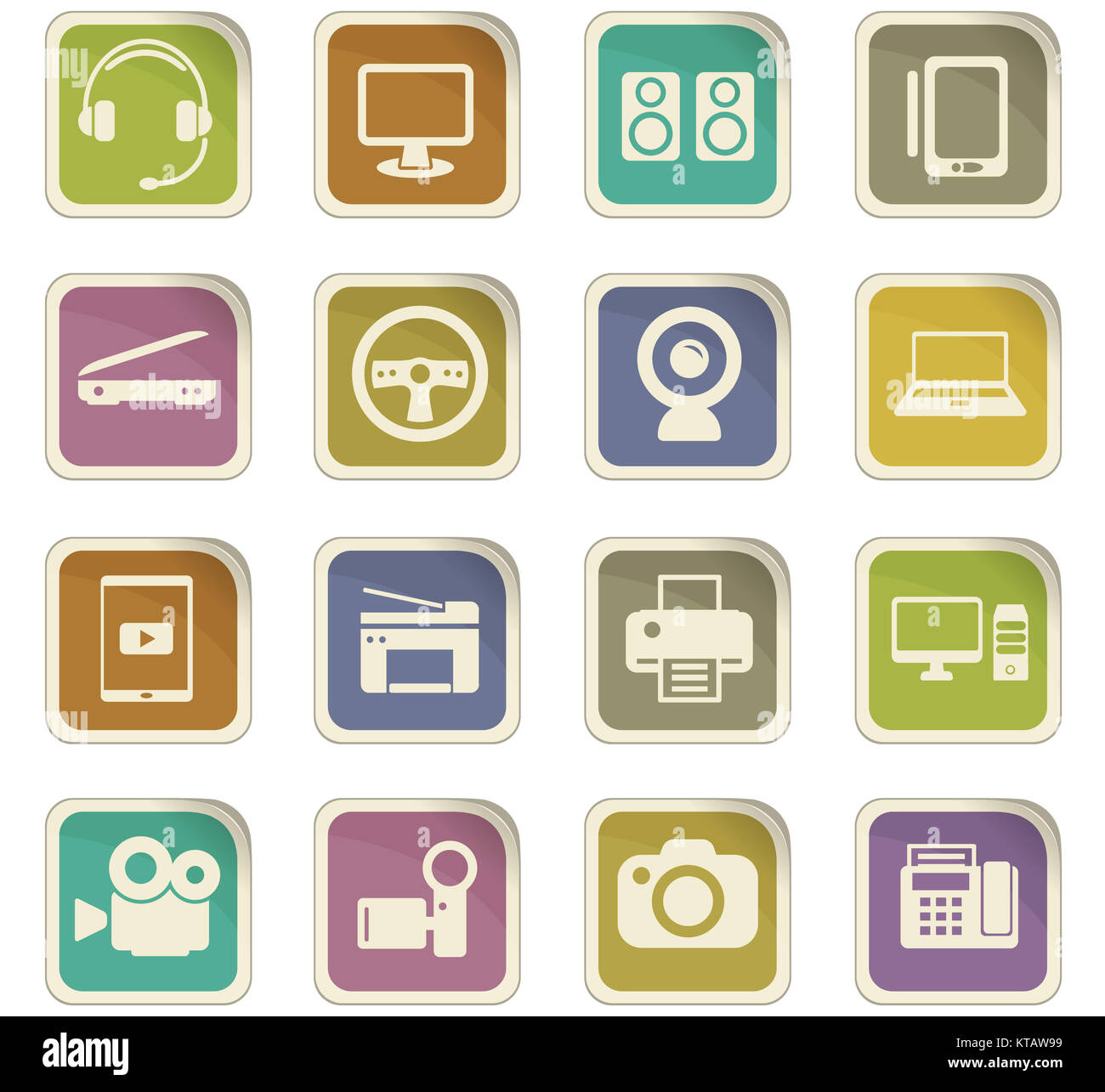 device icon set Stock Photo - Alamy