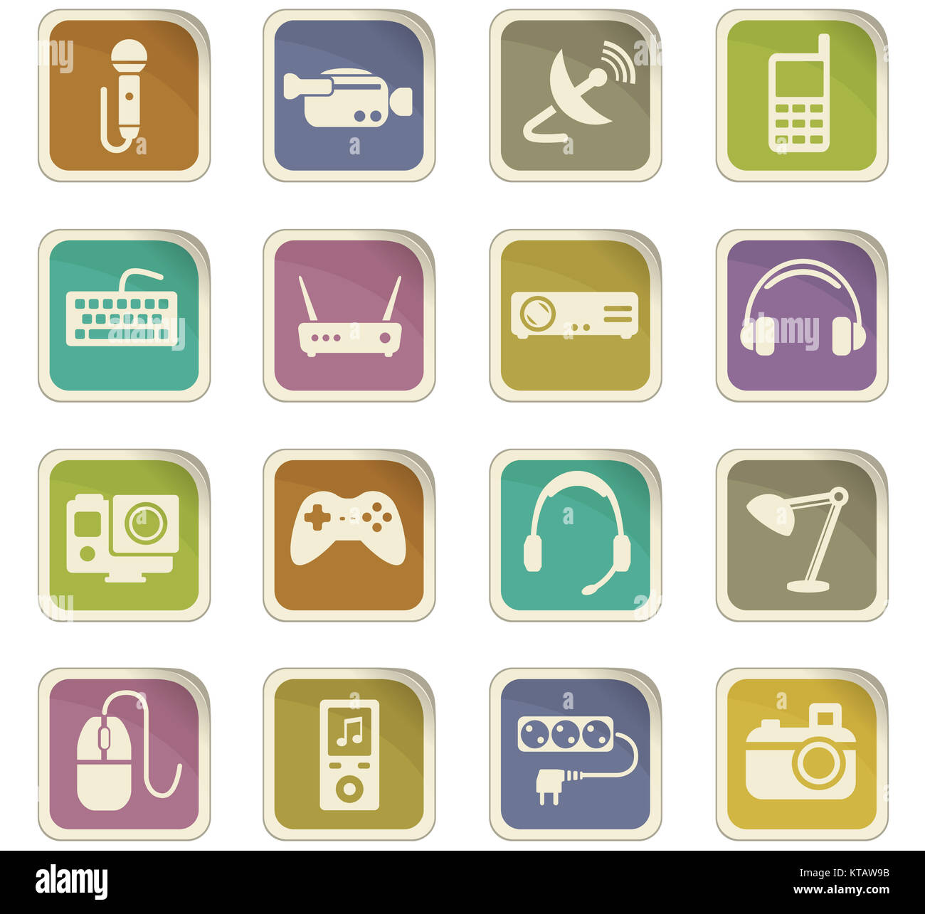 device icon set Stock Photo - Alamy