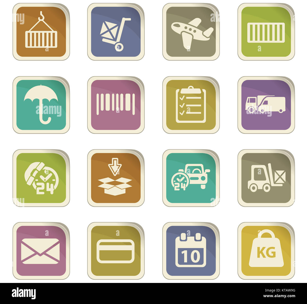delivery service icon set Stock Photo - Alamy