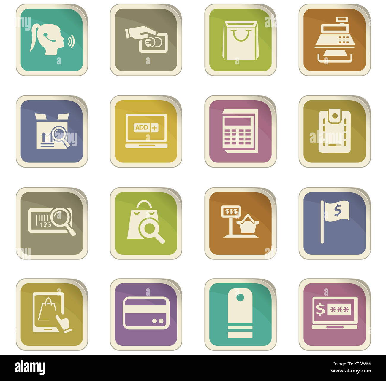 E-commerce icons set Stock Photo - Alamy