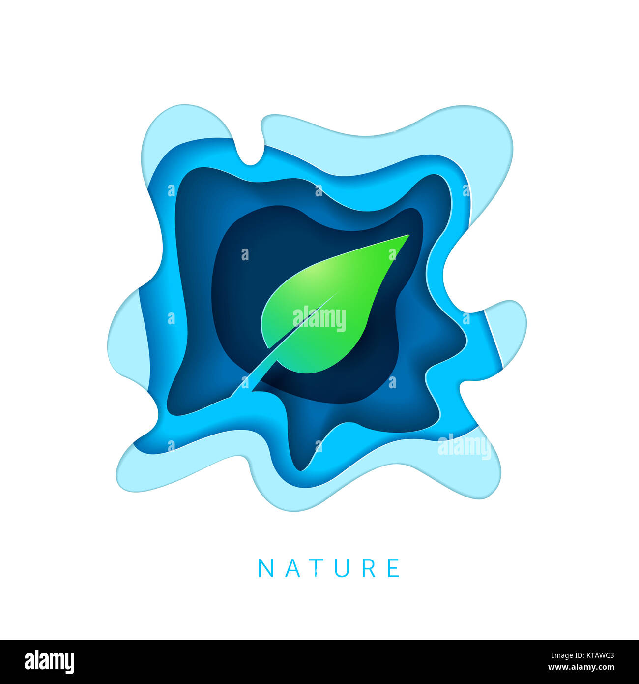 Stylized leaf Cut Out Stock Images & Pictures - Alamy