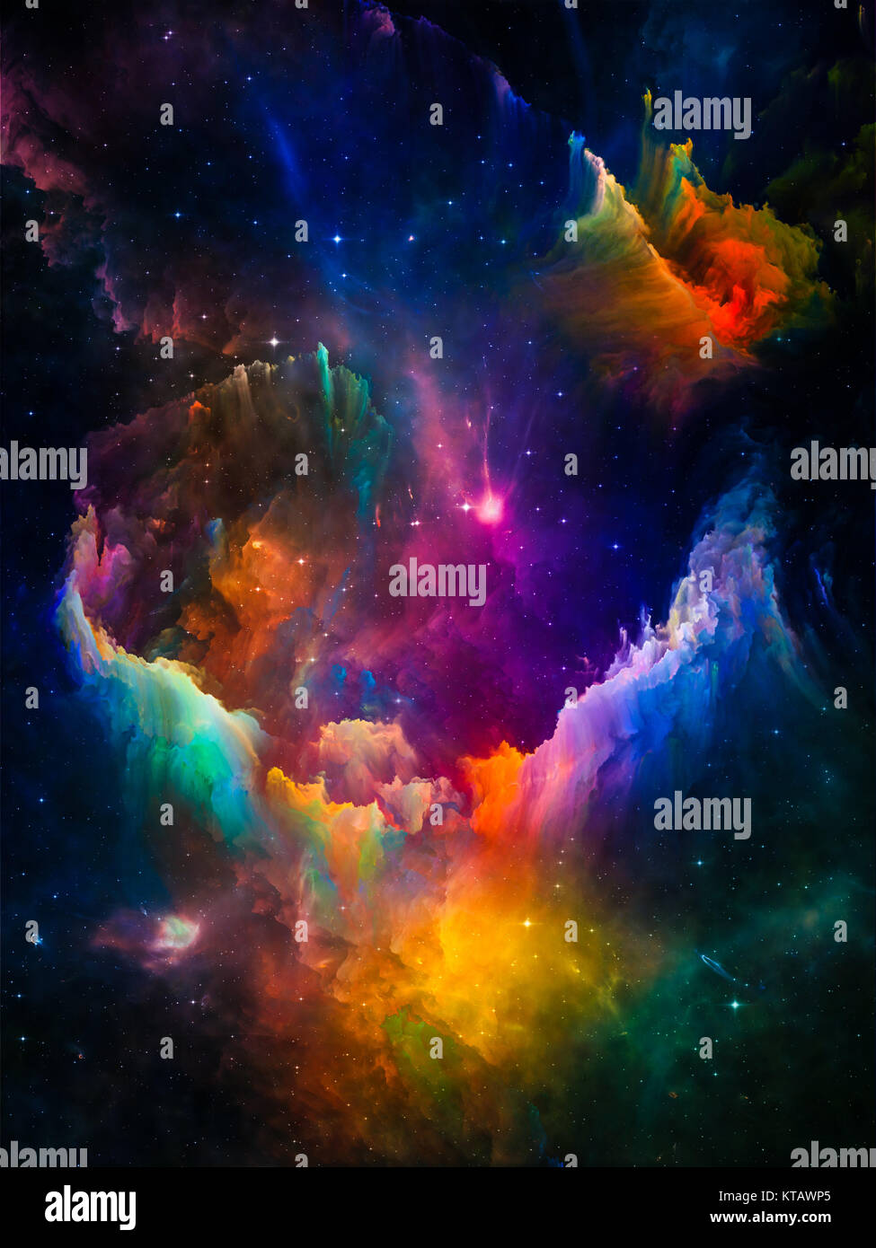 Digital Interstellar Clouds Stock Photo - Alamy