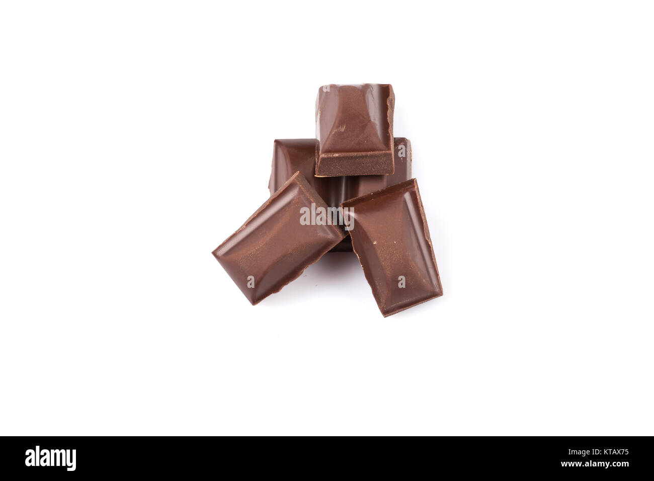 Stack of chocolate pieces Stock Photo - Alamy