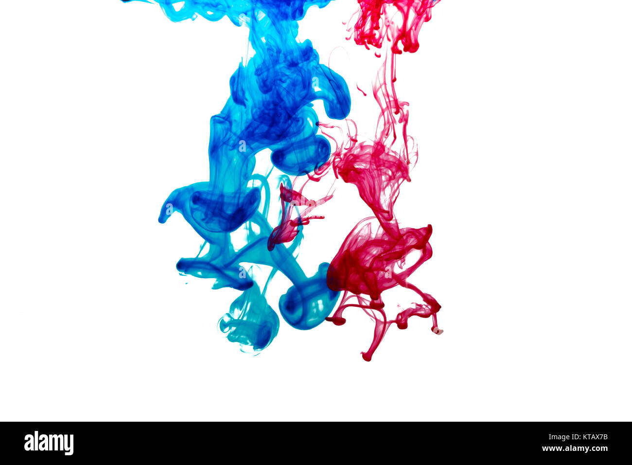 Splash of blue and red paint Stock Photo - Alamy