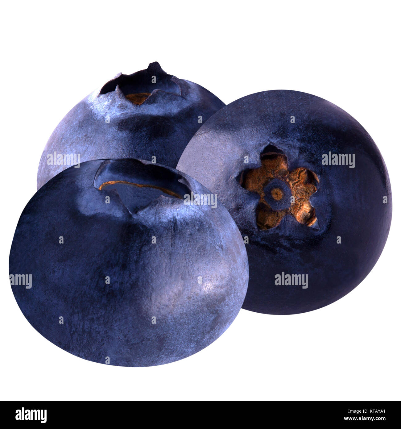 Blueberry on white background Stock Photo - Alamy