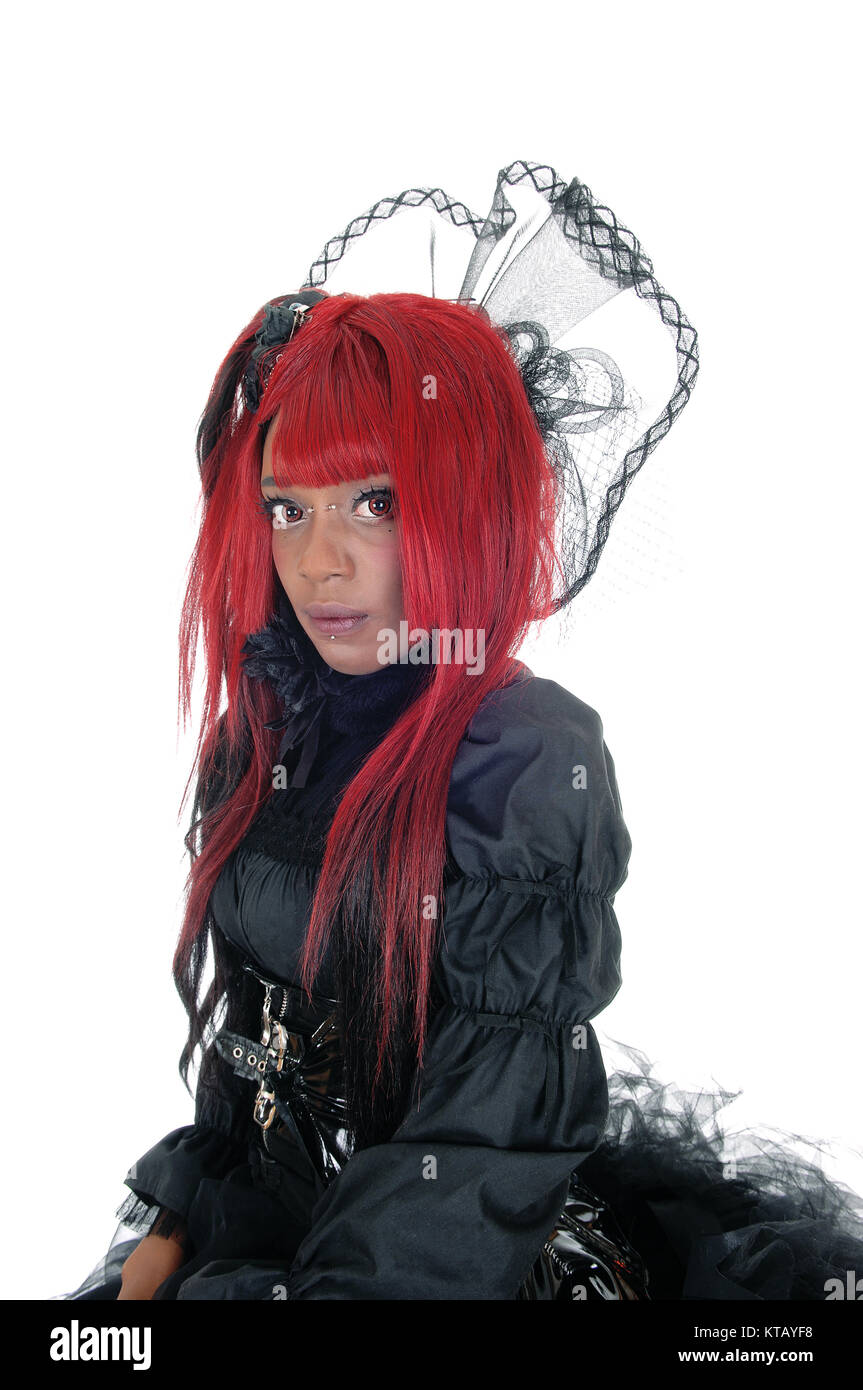 Closeup portrait of gothic woman Stock Photo - Alamy