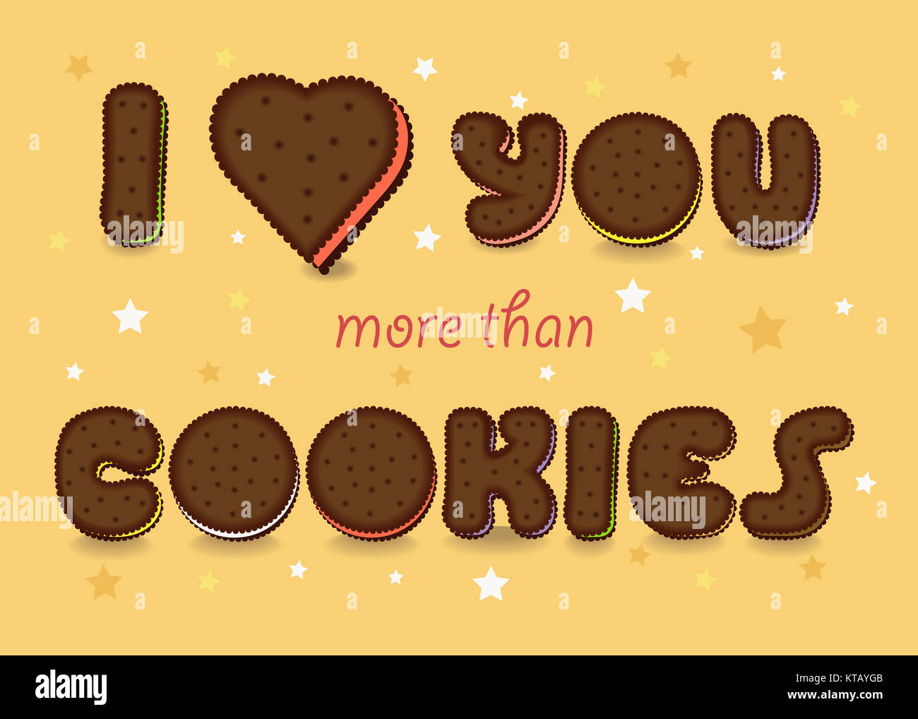 I love you more than Cookies Stock Photo - Alamy