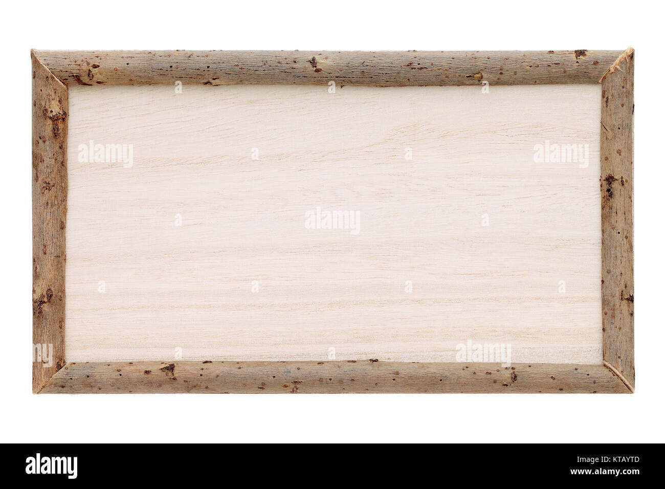 Wood plank banner isolated on white background Stock Photo - Alamy