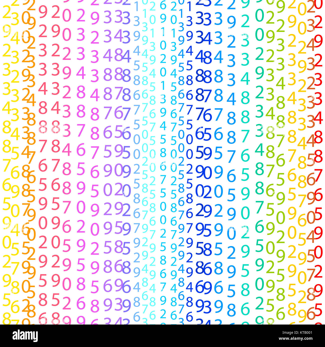 Matrix concept rainbow and white background with digits on scree Stock ...