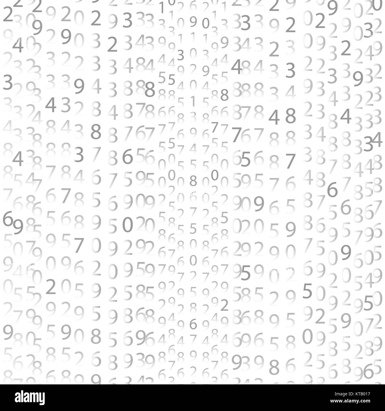 Matrix concept black and white background with digits on screen Stock ...