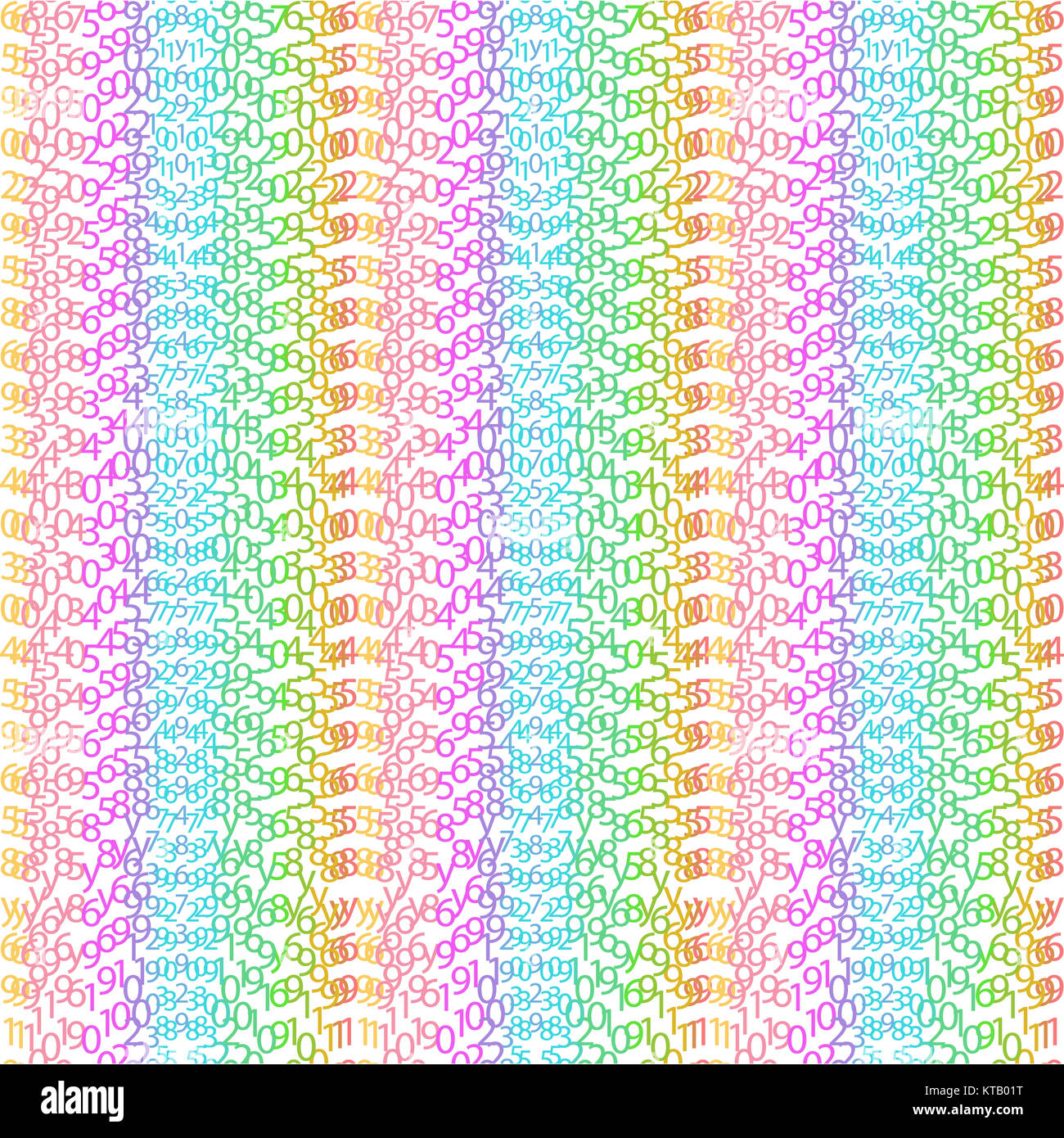 Matrix concept rainbow and white background with digits on scree Stock ...