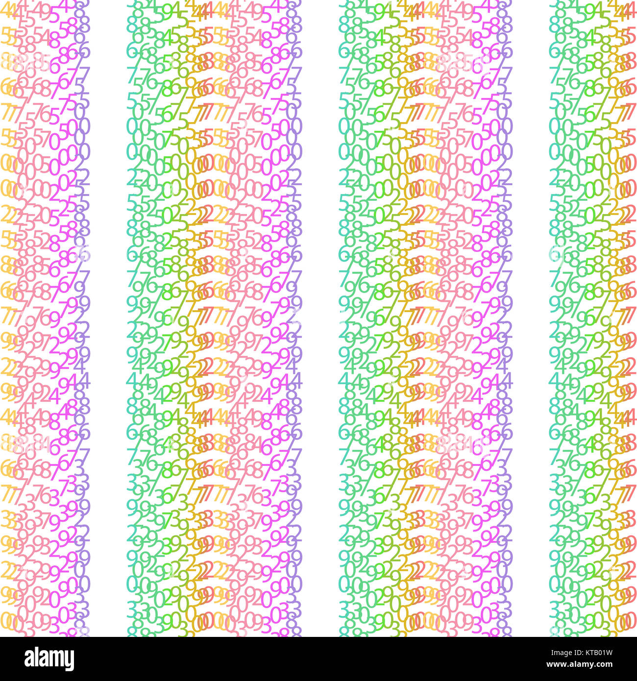 Matrix concept rainbow and white background with digits on scree Stock ...