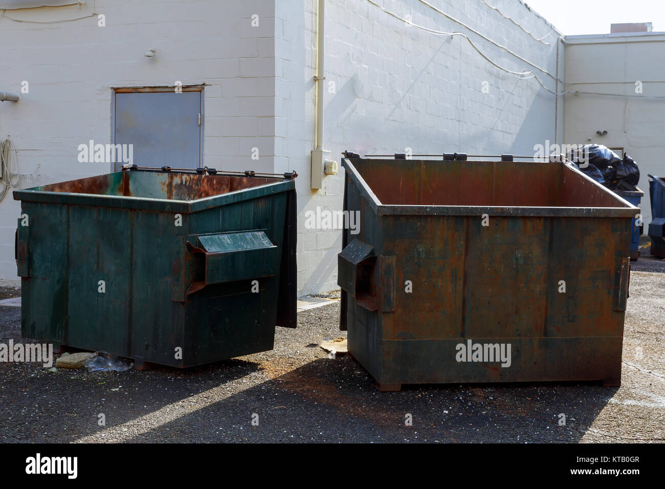 garbage trash containers for selective rycyclable collection Stock ...