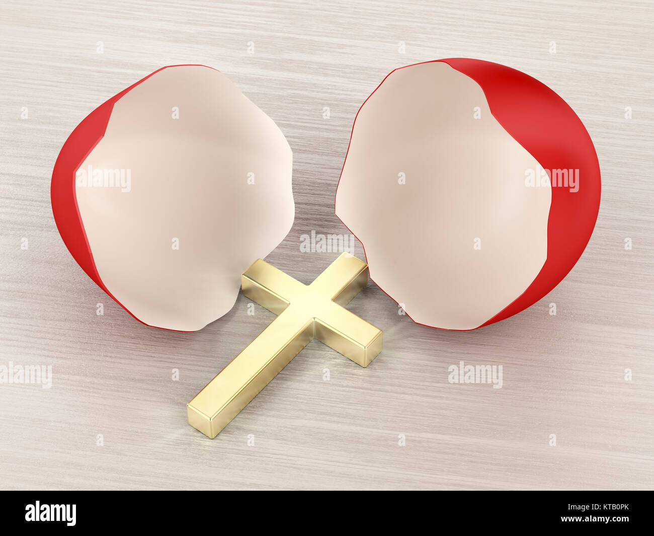 Broken eggshell and cross Stock Photo - Alamy