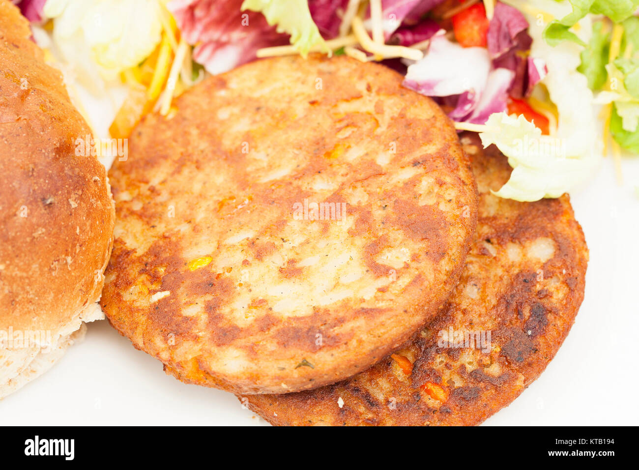 Two Veggie Burger Patties Stock Photo - Alamy