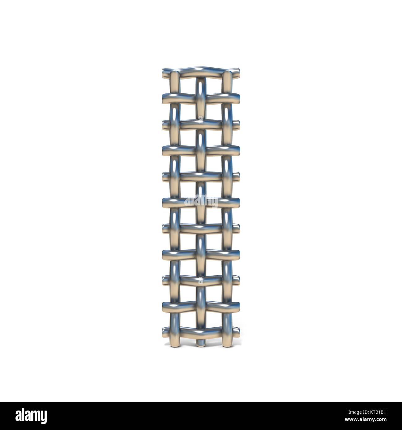 Metal wire mesh font LETTER I 3D Stock Photo - Alamy