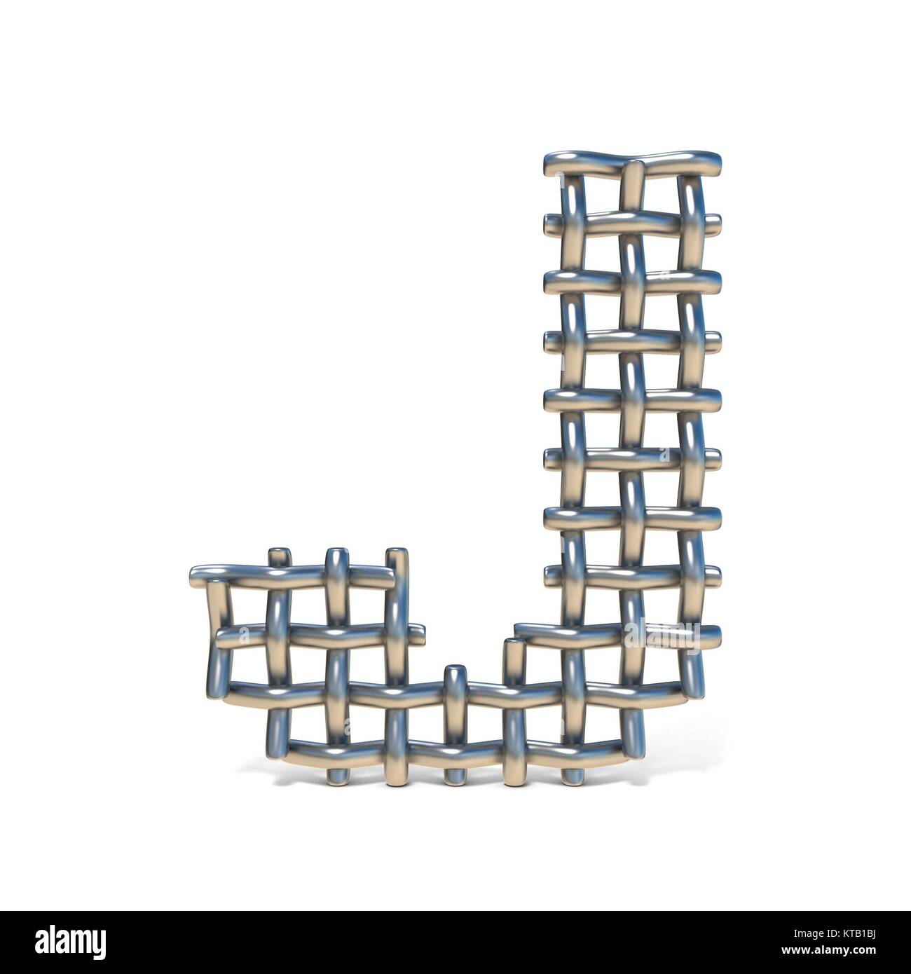 Metal wire mesh font LETTER J 3D Stock Photo - Alamy