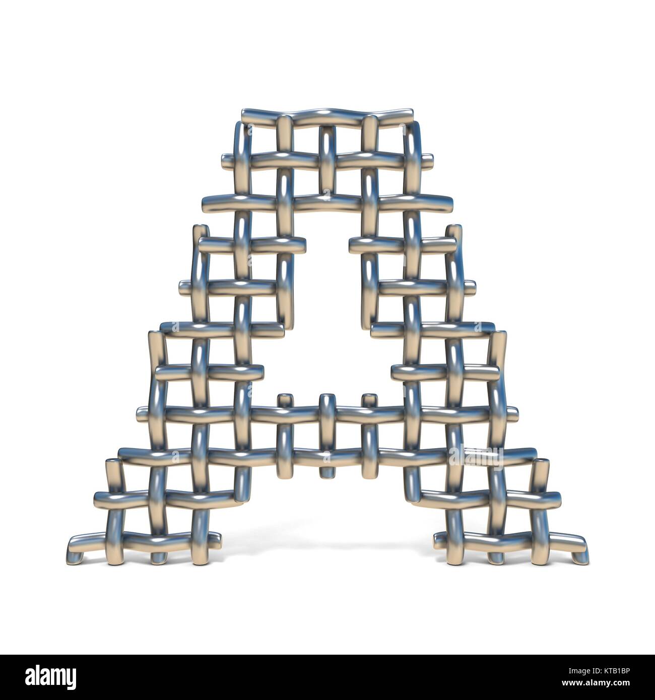 Metal wire mesh font LETTER A 3D Stock Photo - Alamy