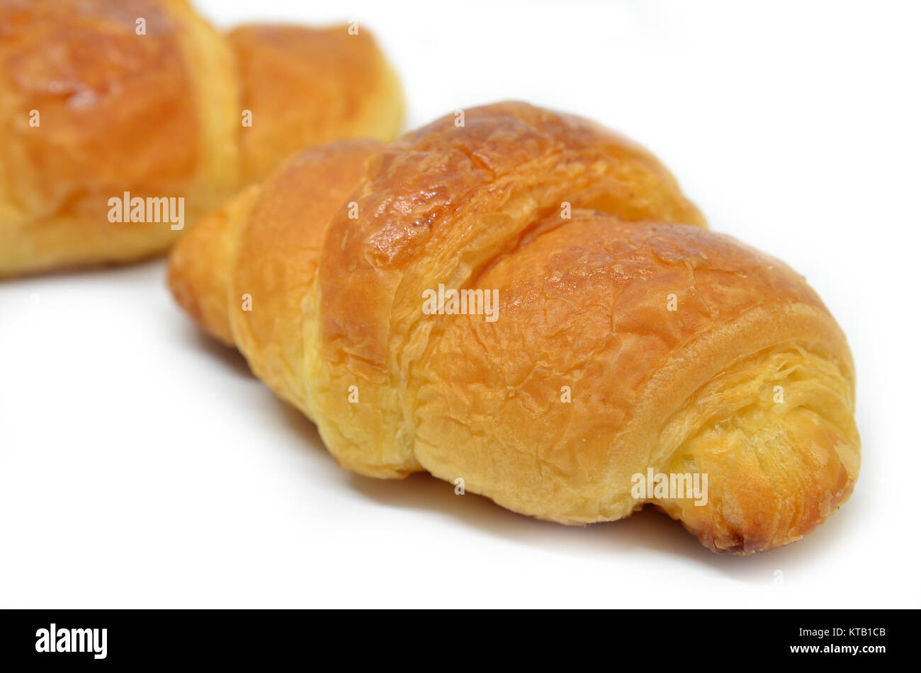 Two French croissants Stock Photo - Alamy