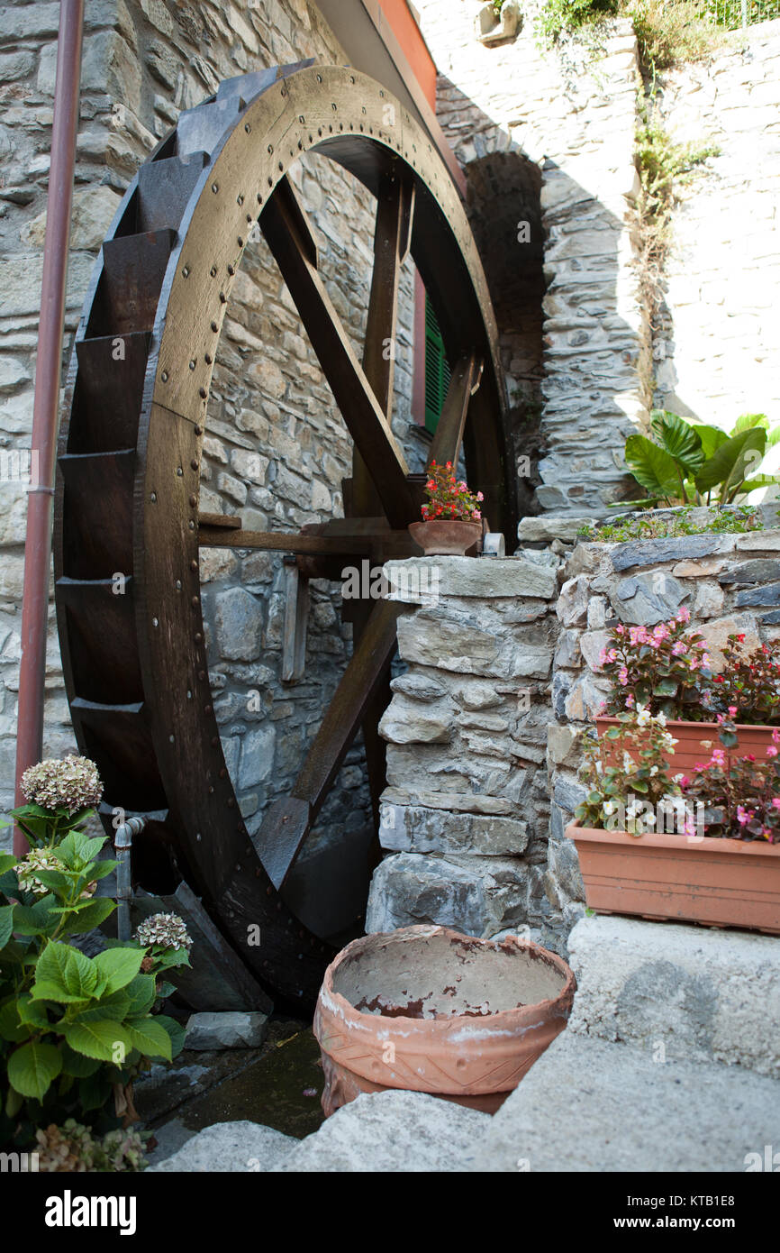 The old watermill in Manarola Stock Photo - Alamy