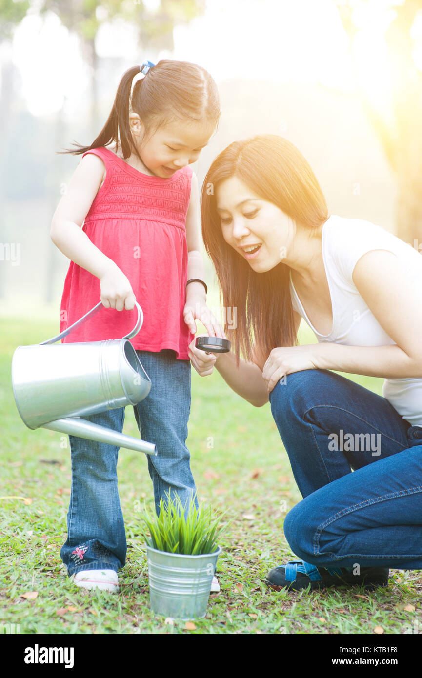 Family exploring the nature Stock Photo - Alamy