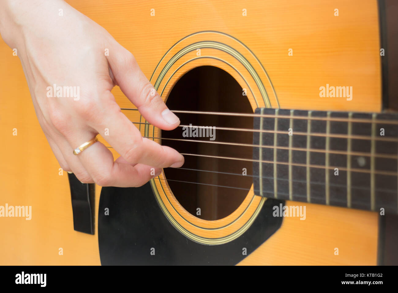 Guitarist Hand Playing Acoustic Guitar Stock Photo - Alamy