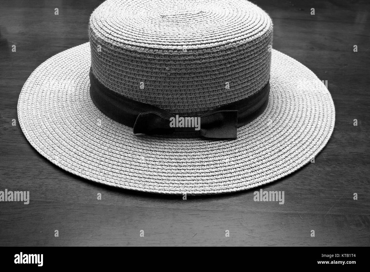 Holiday background hat ribbon Black and White Stock Photos & Images - Alamy