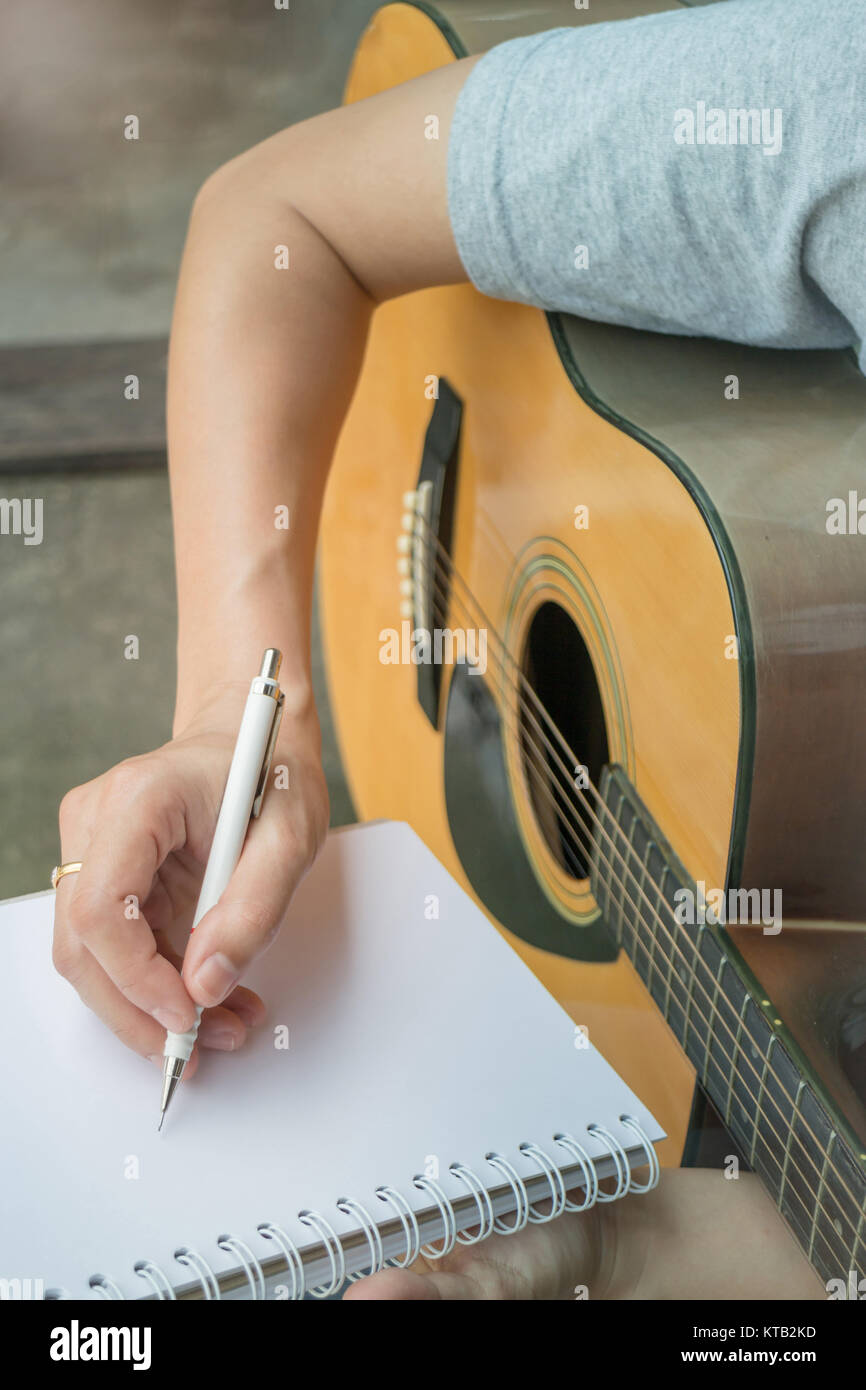 Music Composer Hand Writing Songs Stock Photo - Alamy