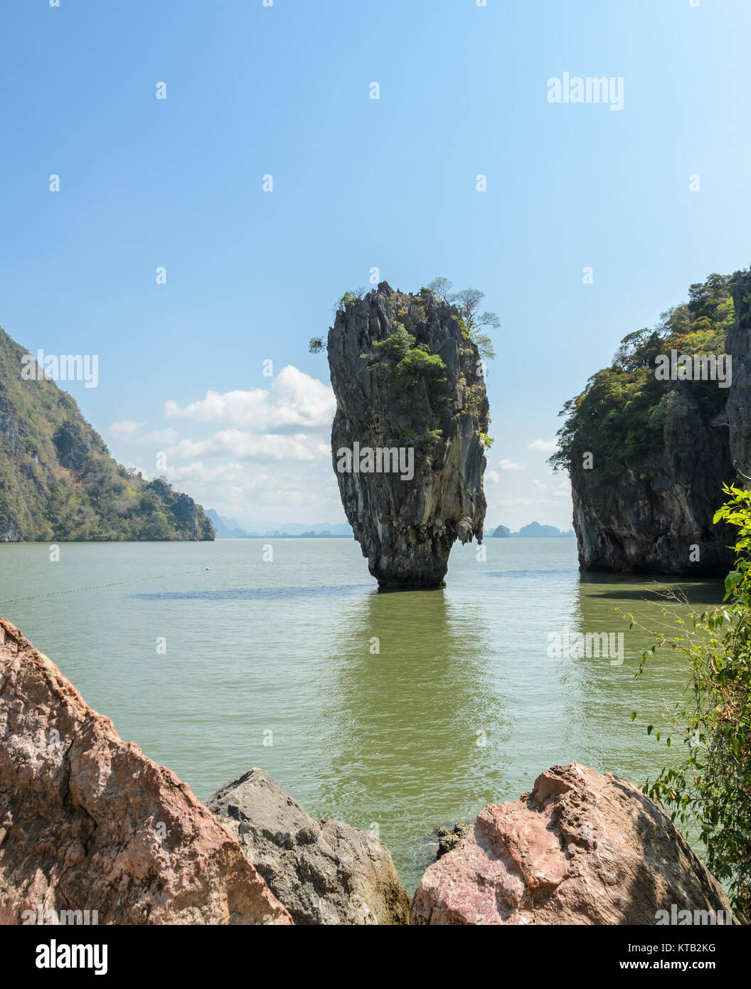 James Bond Island or Koh Tapu in Phang Nga Bay, Thailand Stock Photo ...
