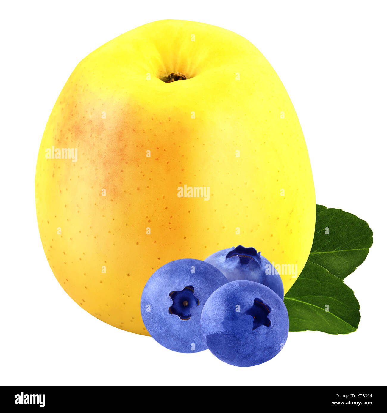 Apple and Bilberry isolated with clipping path Stock Photo - Alamy