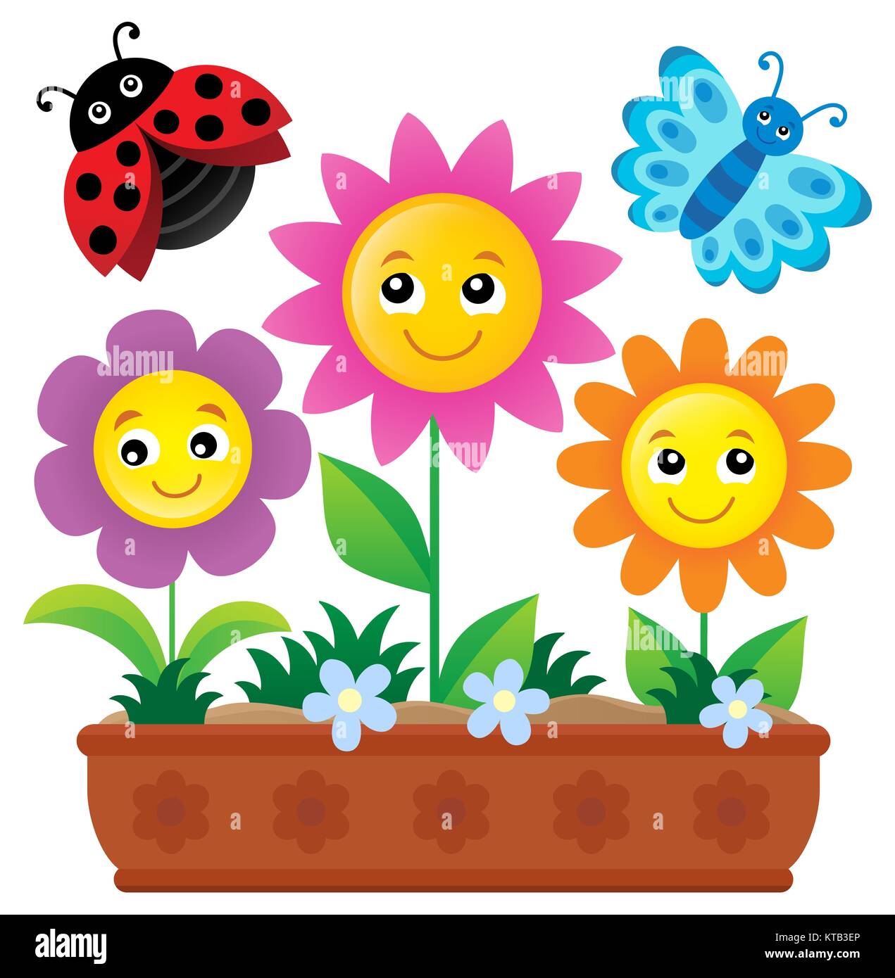 Flowers growing box Cut Out Stock Images & Pictures - Alamy