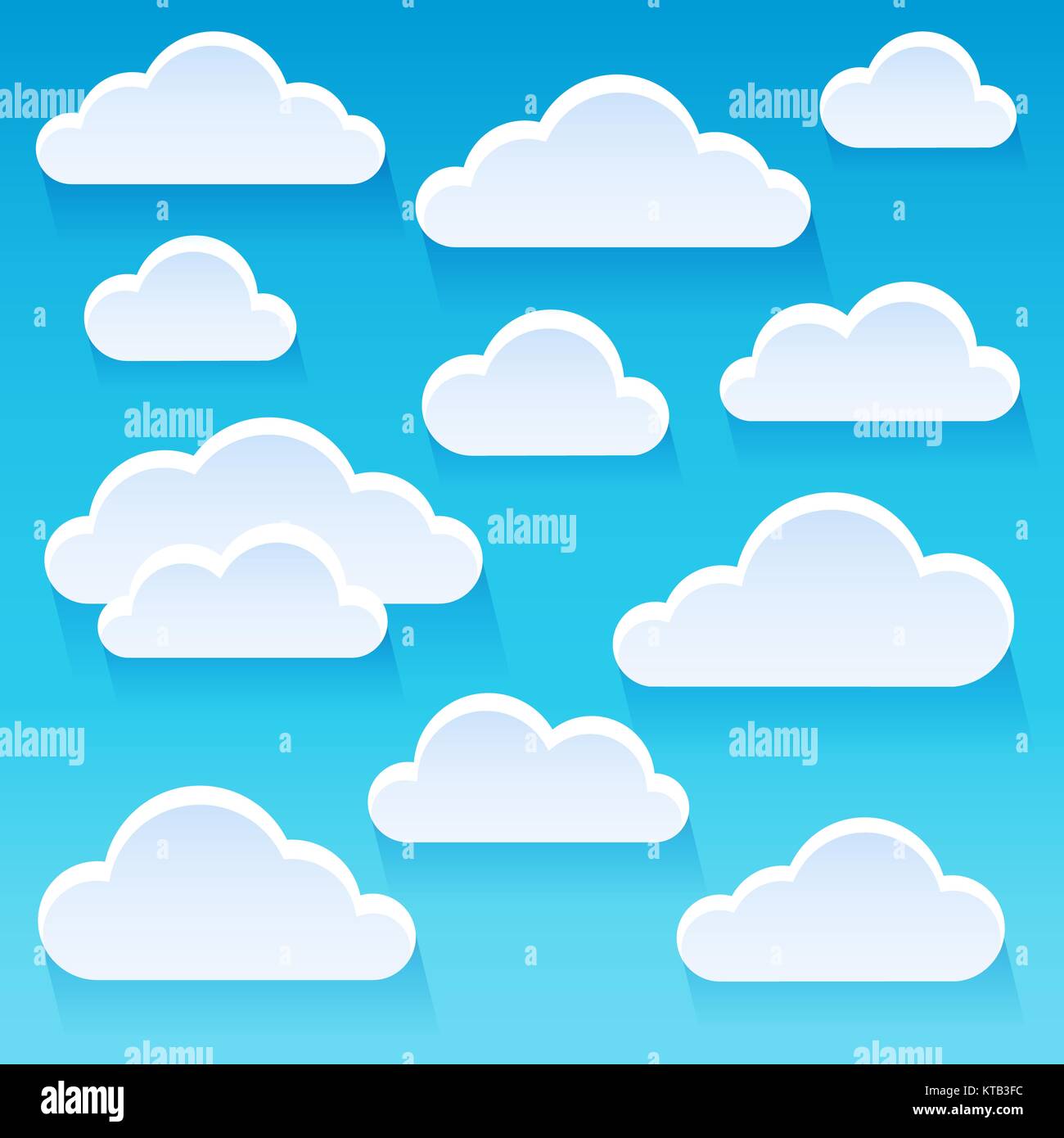 Backdrop of stylized clouds hi-res stock photography and images - Alamy