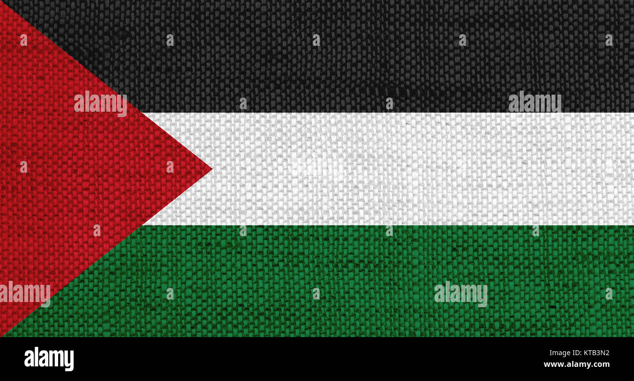 flag of palestine on old linen Stock Photo - Alamy