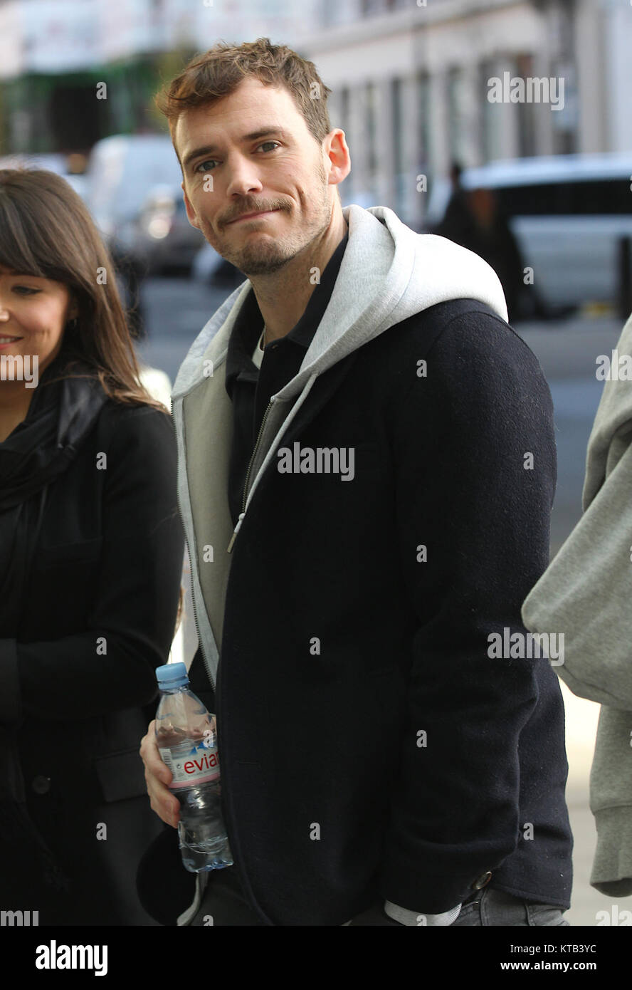 London, UK. 18th December, 2017. Sam Claflin Actor seen outside the BBC ...