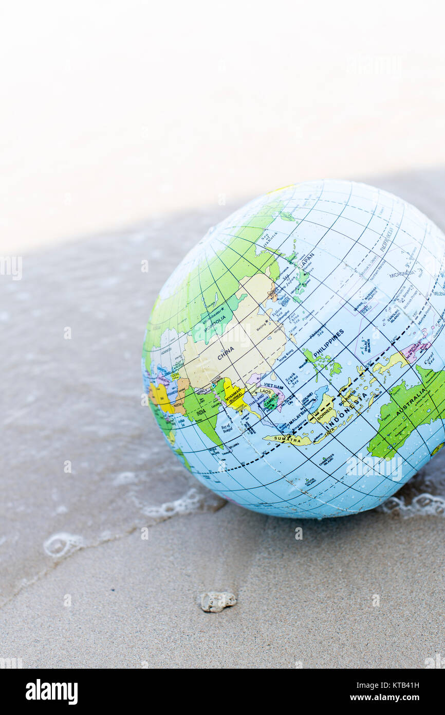 globe water ball at the beach Stock Photo - Alamy