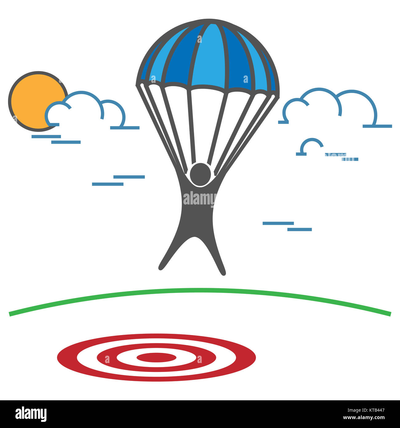 Man parachute silhouette Cut Out Stock Images & Pictures - Alamy
