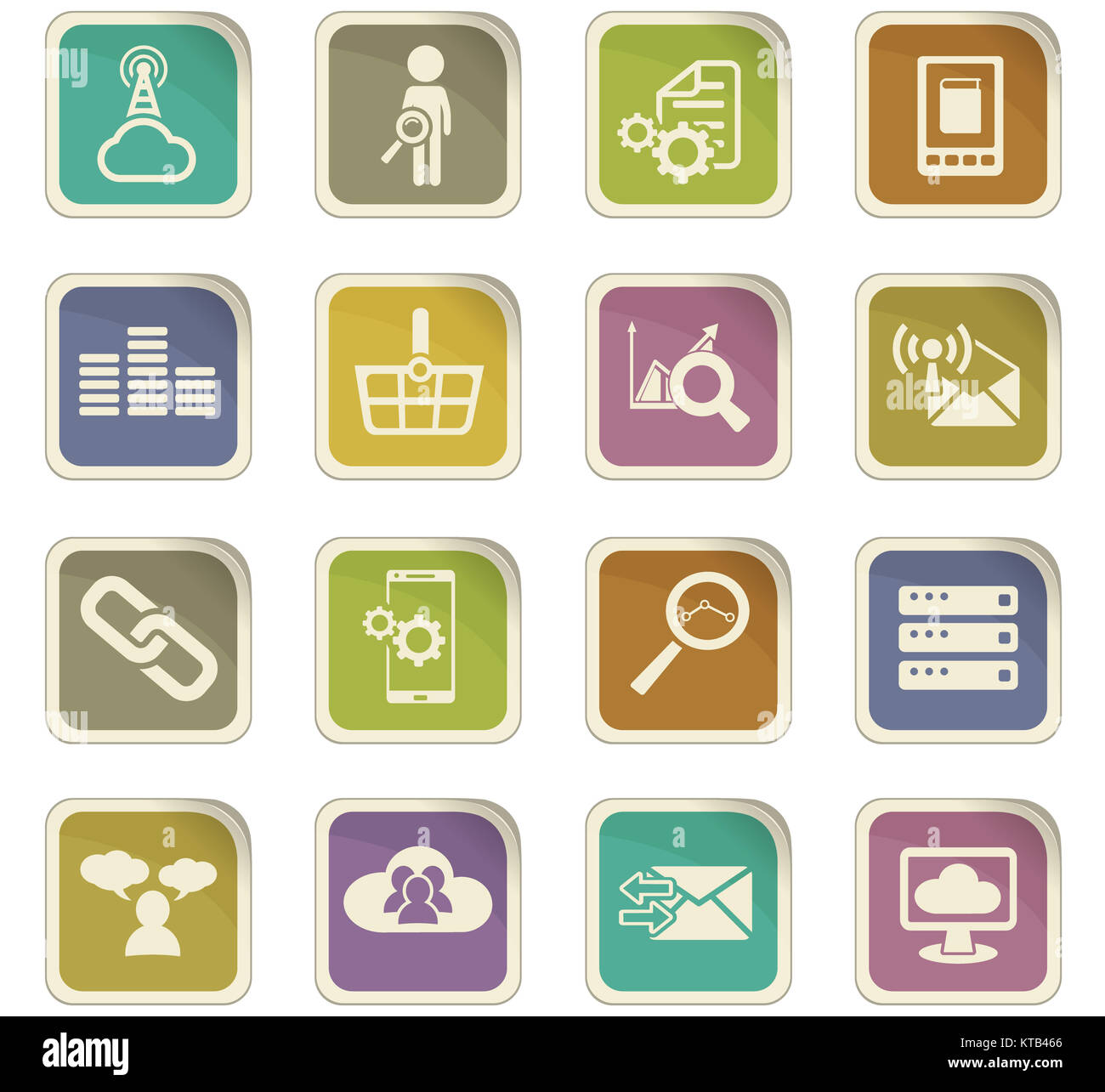 data analytic icon set Stock Photo - Alamy