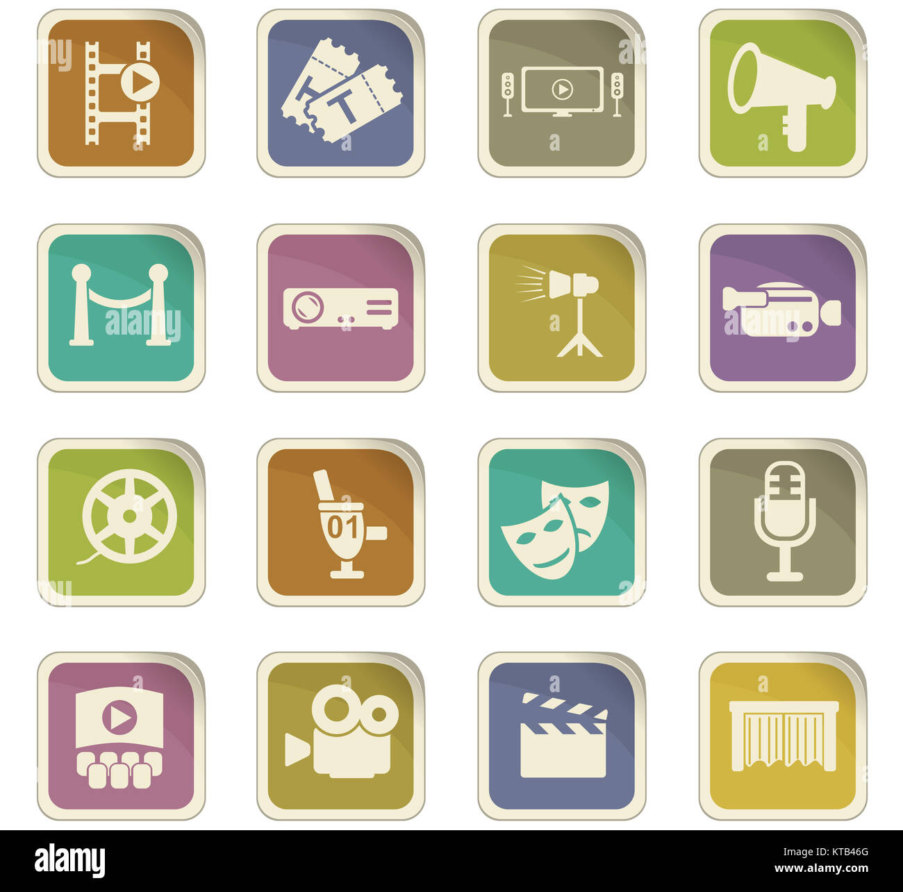 cinema icon set Stock Photo - Alamy