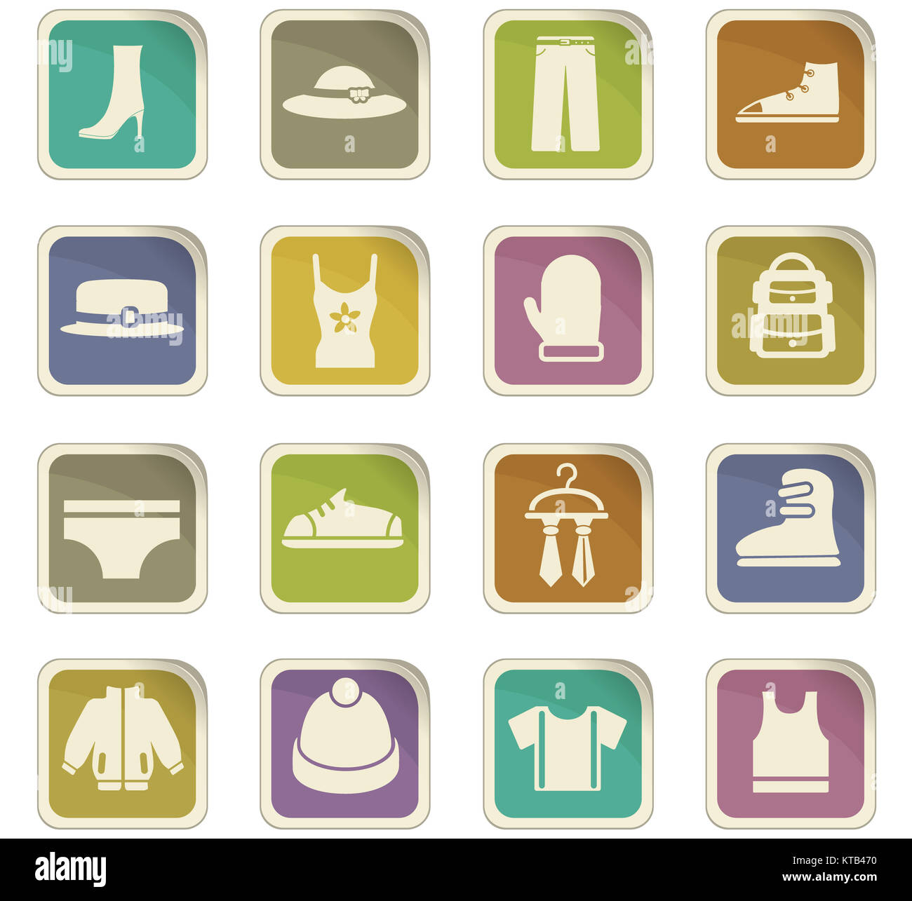 clothes icon set Stock Photo - Alamy
