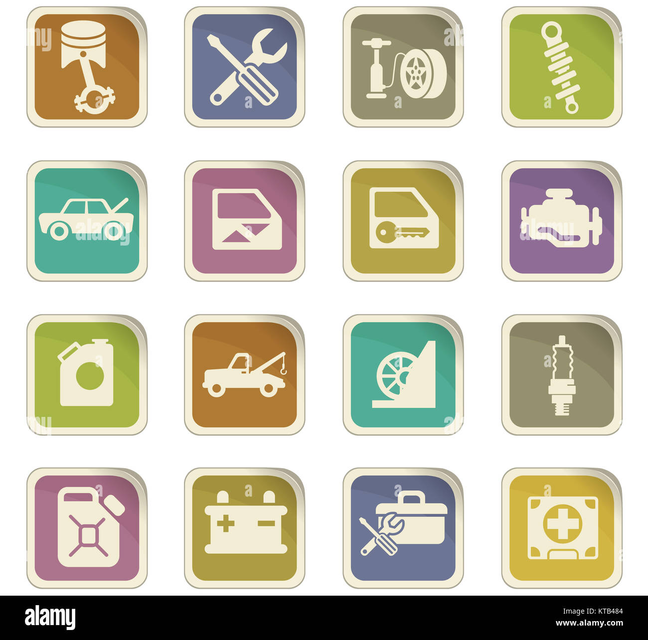 car shop icon set Stock Photo - Alamy