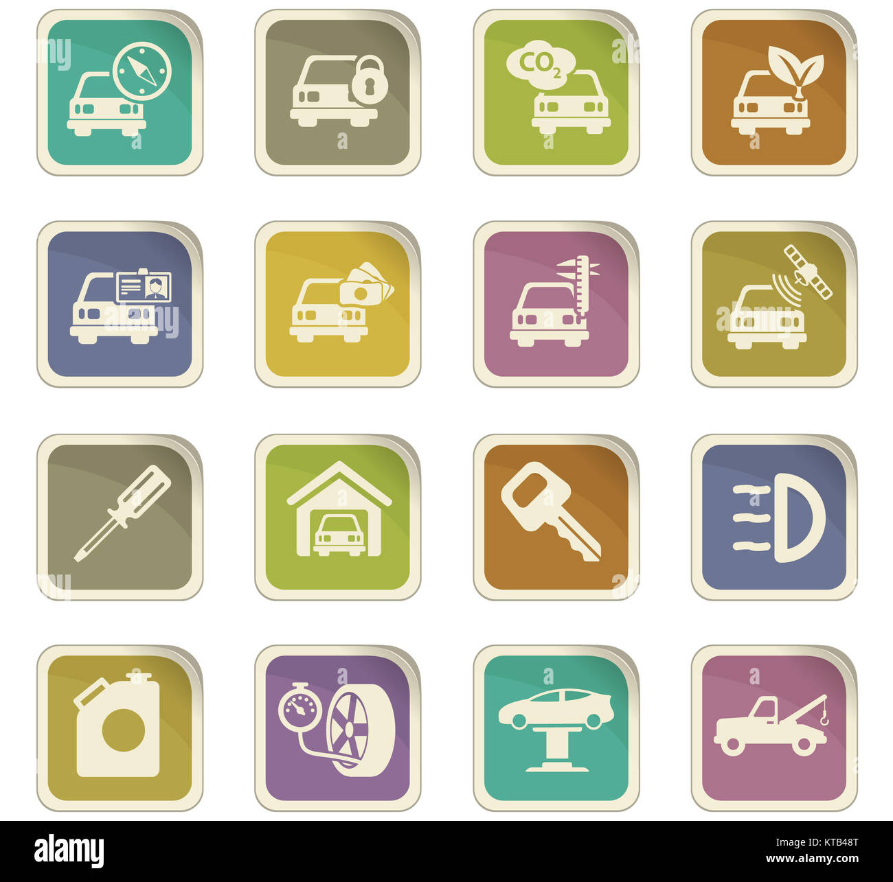 car service icon set Stock Photo - Alamy