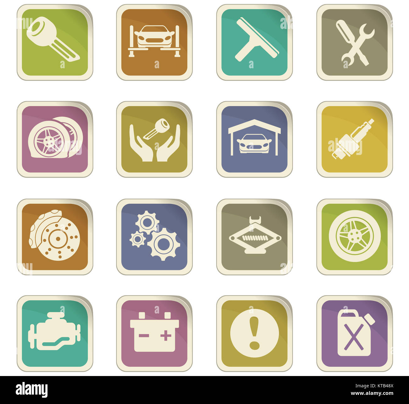 car service icon set Stock Photo - Alamy